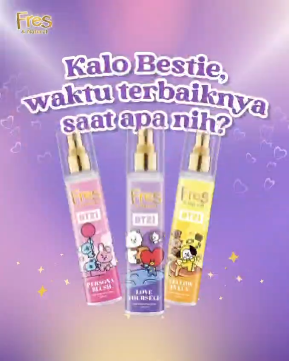 Fres & Natural Fragrance Mist 100ml || Hijab Refresh || Dessert ...