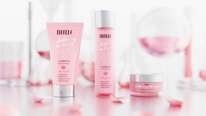 MILLE WHITENING ROSE PEPTIDE 9 COMPLEX GEL FOAM 100g. (MULTIVITAMIN ...