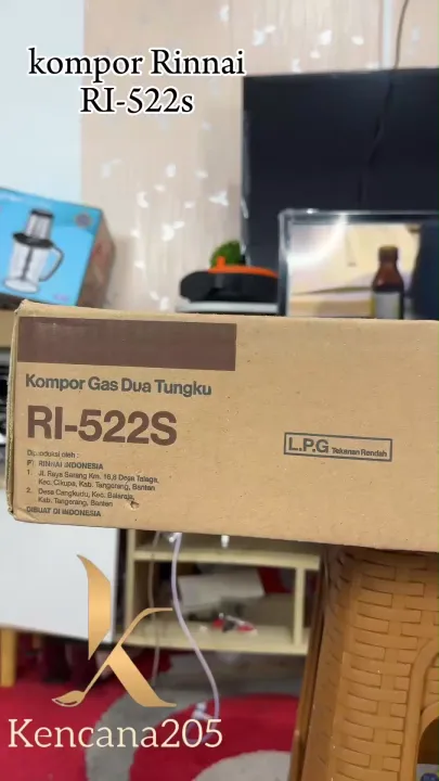 Rinnai Kompor Gas 2 Tungku Teknologi Sun Burner - RI522S - FREE ONGKIR ...