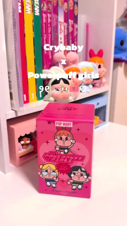 【Free-sun】COD POPMART CRYBABYxPowerpuff Girls ฟิกเกอร์กล่องปริศนา แฮนด์ ...