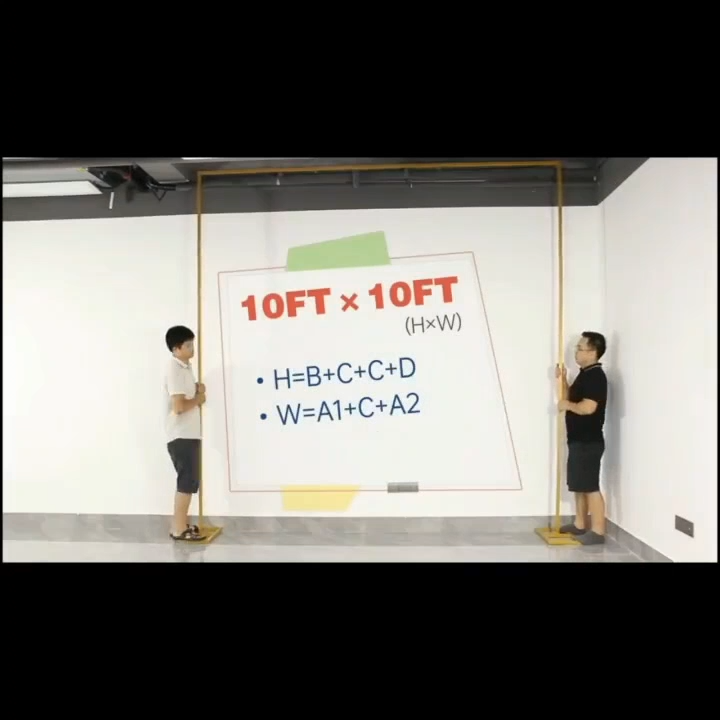 2M Square Golden Arches Adjustable Backdrop Stand Metal Wedding Arch ...