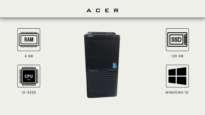Acer Veriton M2 Series I3-3220 | SSD 120GB | SECOND HAND | Lazada.co.th