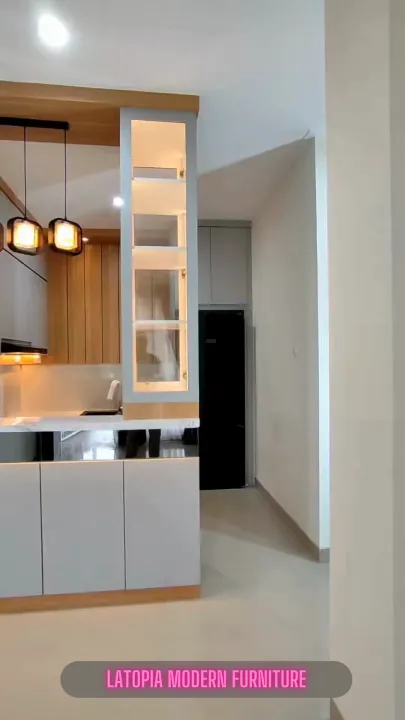 Meja Bar Mini Bar Minimalis Modern Full Set 120 cm 150 cm Dan 200 cm ...