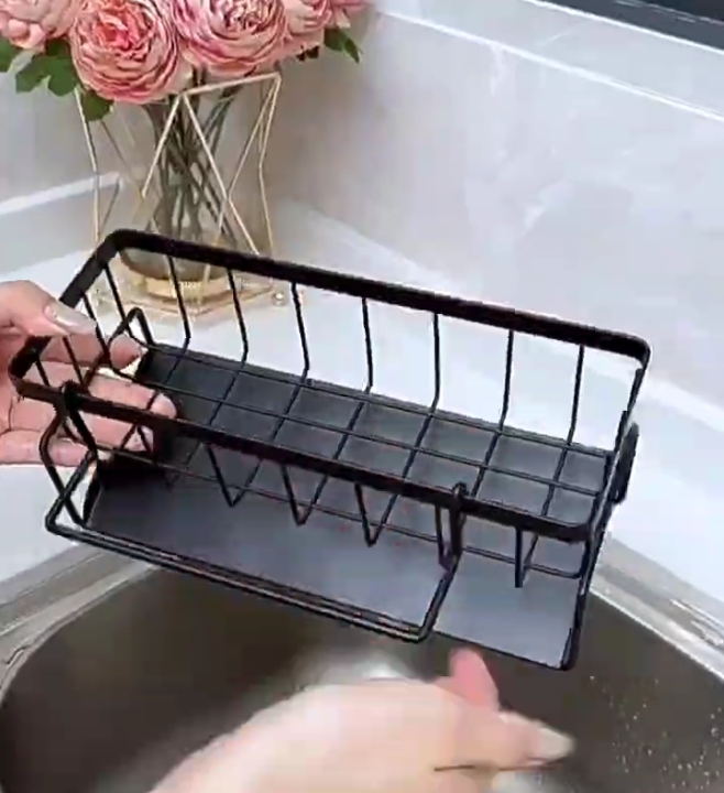 Kitchen Sponge Rack Stainless Steel Kitchen Sink Drainer Rack Holder ...