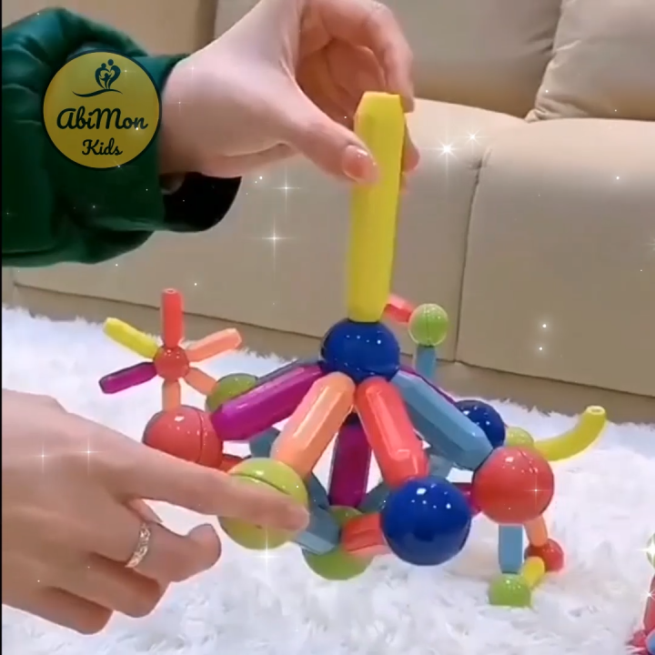Bộ Đồ Chơi Xếp Hình Nam Châm Montessori Cho Bé (Sticks - 72 chi tiết ...