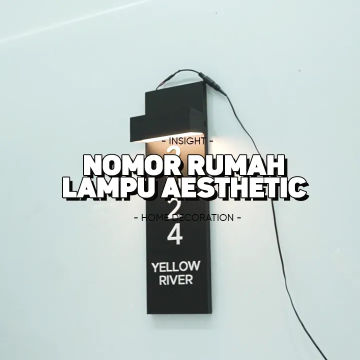 Nomor Rumah LED Akrilik Papan Alamat Rumah Lampu Aesthetic Model Pilar ...