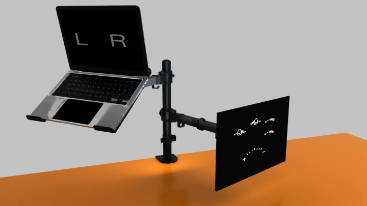 Inplay KMT-4 Laptop Stand With Monitor Mount 2-in-1 Dual Arm Fully Adjustable Mount For 13-27 ...