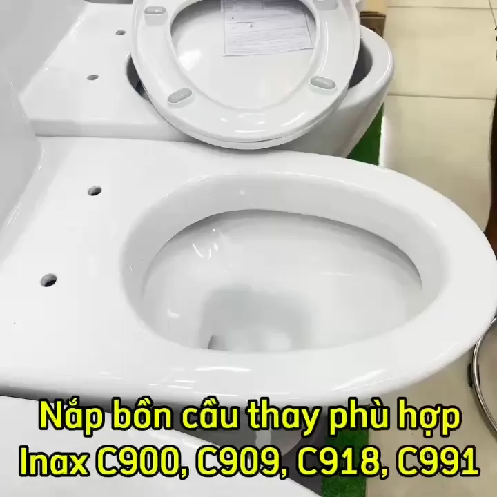 Nắp Bồn Cầu Đóng Phù hợp thay cho Bồn Cầu INAX C-900, C-909, C-918, C ...