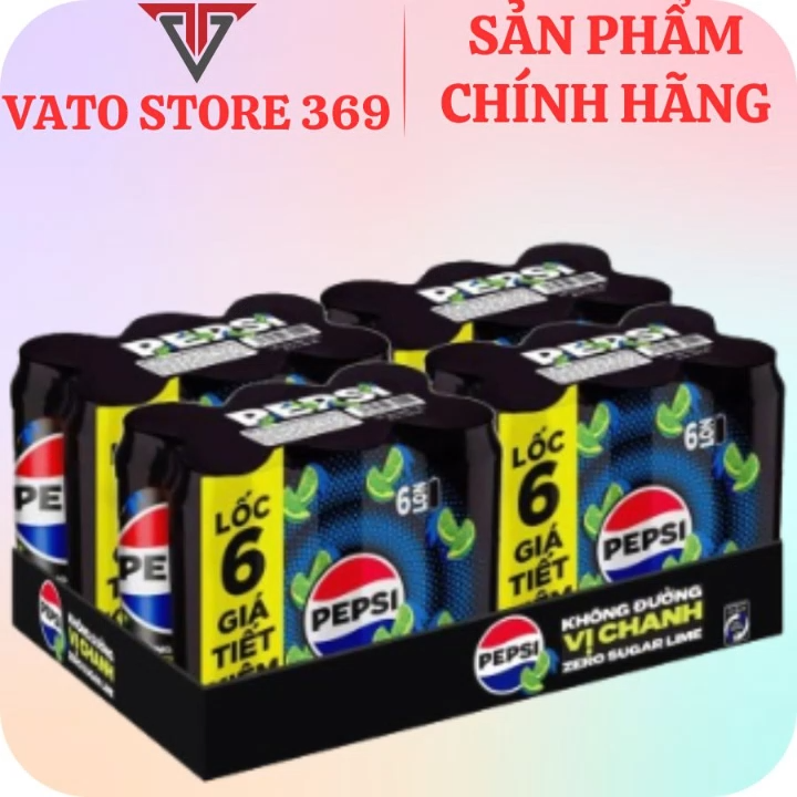 Nước ngọt có ga PEPSI không calo vị chanh lon 320ml | Lazada.vn