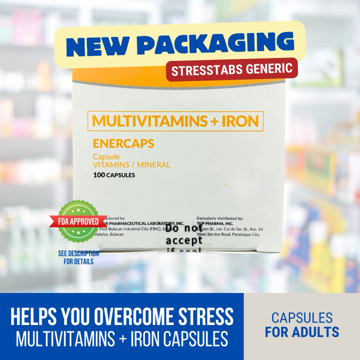 (Stresstabs Generic) Enercaps Multivitamins + Iron | Lazada PH