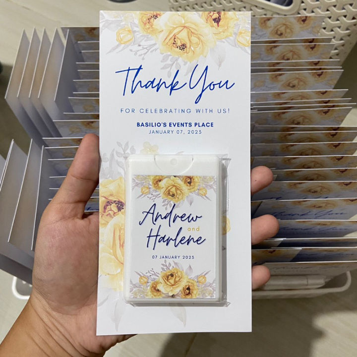 Souvenirs & Giveaways- Alcohol Card Spray for Wedding events, Birthdays ...