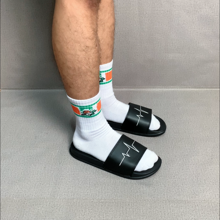 Dorks Beat Black - Sandal Slop Casual Pria Wanita Sendal Selop Slipper ...