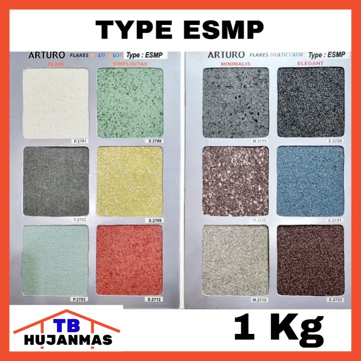 ARTURO Cat Tembok Dinding Teksture 1 Kg Tipe ESMP Flakes Multicolor ...
