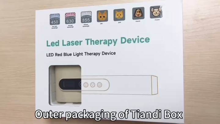 Pet LED laser therapy device is used to relieve pain, heal wounds, and ...