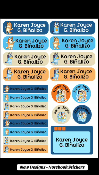 Personalized NAME Sticker Label for Kids (NAME WITH GRADE AND SECTION ...