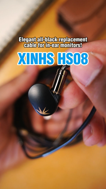 XINHS x TTTPH HS08 Black 2-Core Oxygen-Free Copper Earphone IEM Upgrade ...