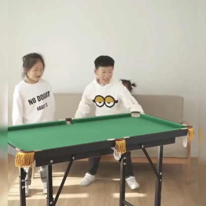 Childrens Mini Pool Table 120cm Height Adjustable Folding Home ...