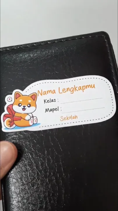 Sticker label buku Pelajaran Custom free desain A4 isi 17pcs | Lazada ...