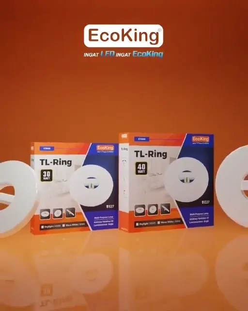 Ecoking lampu TL ring LED rumah 30W 40W Watt E27 ORIGINAL | Lazada ...