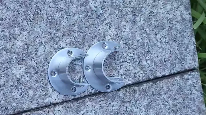 U Shaped Rod Socket Flange Clothes Rail Closet Rail Curtain Rod Round ...