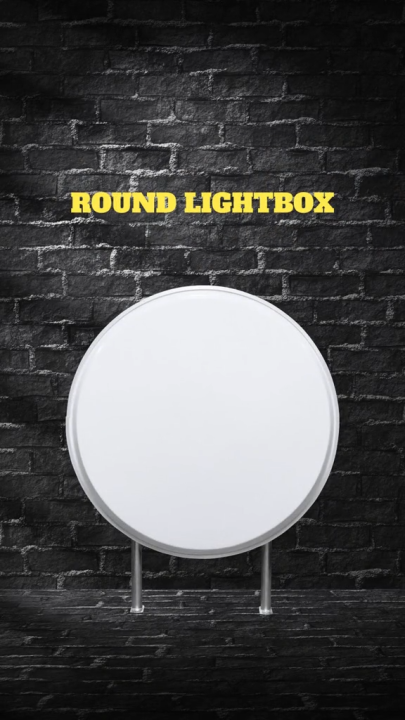 KGS Portable Advertising LED Lightbox ROUND Outdoor Signage/ Without ...