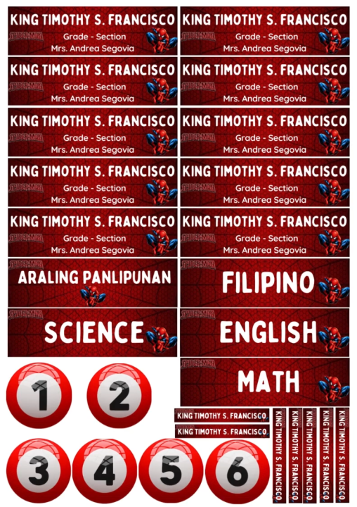 Subject label sticker for notebook in A4 size | Lazada PH