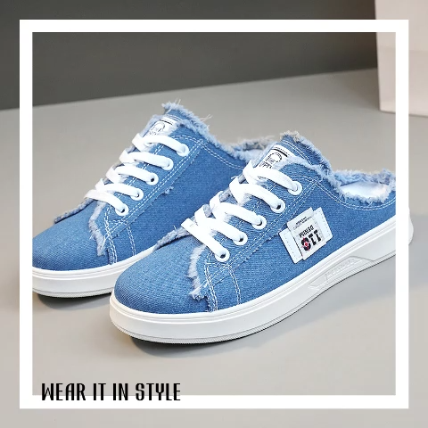 Sheii มาแรง รองเท้าผ้าใบผู้หญิง ใส่สบาย น้ำหนักคือเบามาก แมทช์ง่ายได้ทุ ...