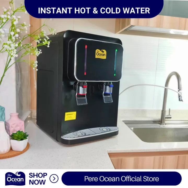 Pere Ocean Gold Label Table Top Water Purifier Instant Hot & Cold Water (SAPLUM035) | Lazada ...