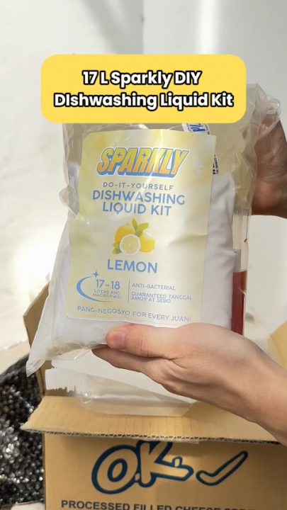 Dishwashing Liquid Kit 17-18 LITERS Yield (Sparkly DIY Antibacterial ...