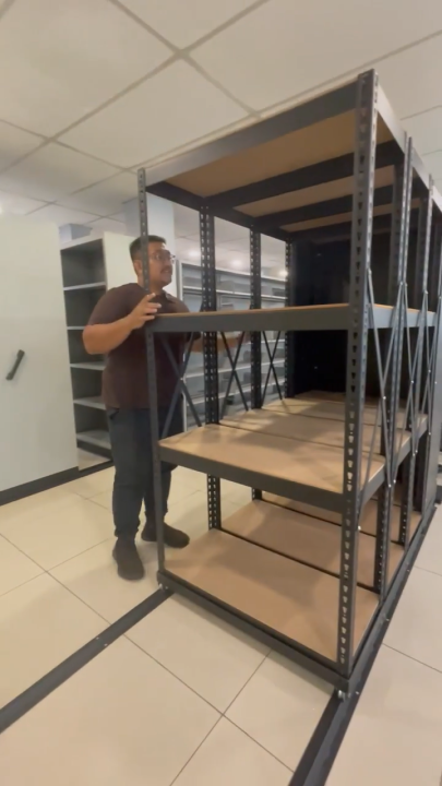 Outstation Mobile Boltless Rack Pre-order with Wheel Rak Roda Office ...