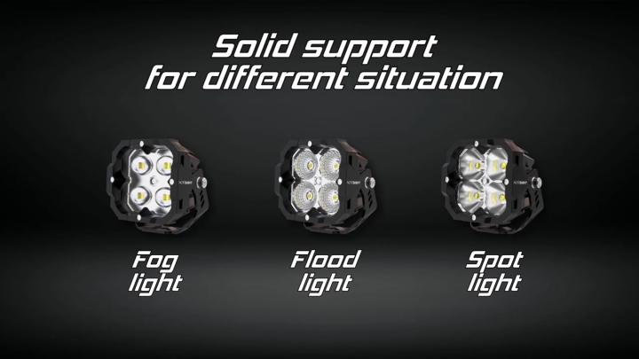 NOVSIGHT 2Pcs WL1-3S 3INCH OSRAM LED Chips 40W 6400LM White & Yellow 2 ...