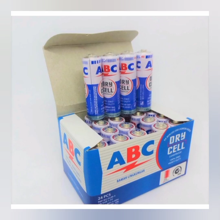 Baterai Abc AA (24 Pcs) Dry Cell Baterai ABC A2 BATERAI ABC DRY Biru ...