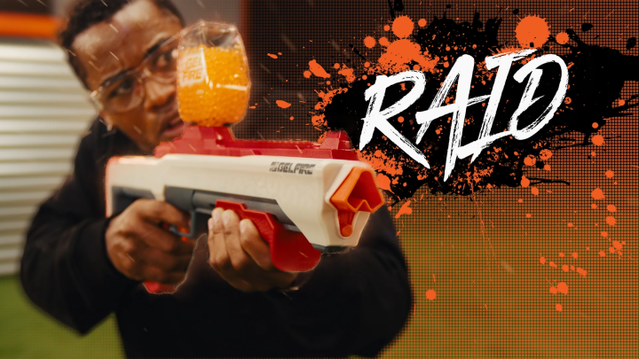 Exclusive Nerf Guns Toy Pro Gelfire Raid Blaster, 800 Round Hopper, For ...