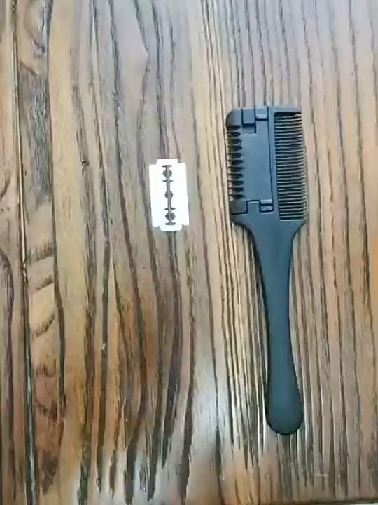 Lược Tỉa Tóc Kẹp Dao Lam , Dao Rọc Tóc Tiện Lợi Tặng Kèm Lưỡi Lam ...