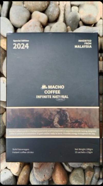 MACHO COFFEE infinite natural energy - Kopi Herbal Pria, Isi 10 Saset ...