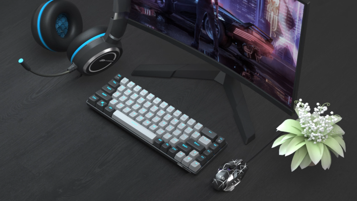 MageGee MK-Box 60% Mechanical Keyboard Wired/Wireless Gaming Keyboard ...