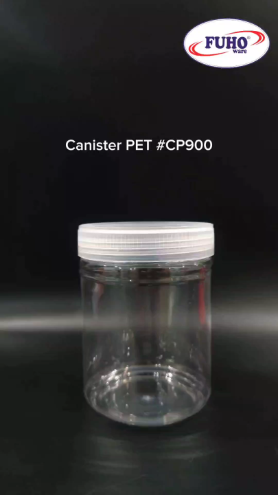 FUHO 12 to 60 Pcs 900ml Canister Pet #CP900 Container Storage Packaging ...