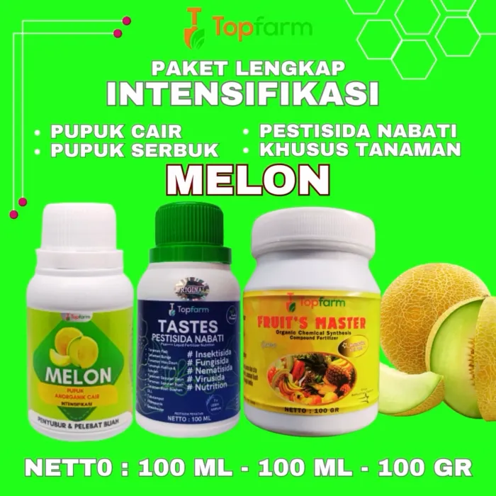 Pupuk Topfarm / Pupuk Paket Lengkap Buah Melon / Pupuk Khusus Melon / Pupuk Booster Buah Melon ...