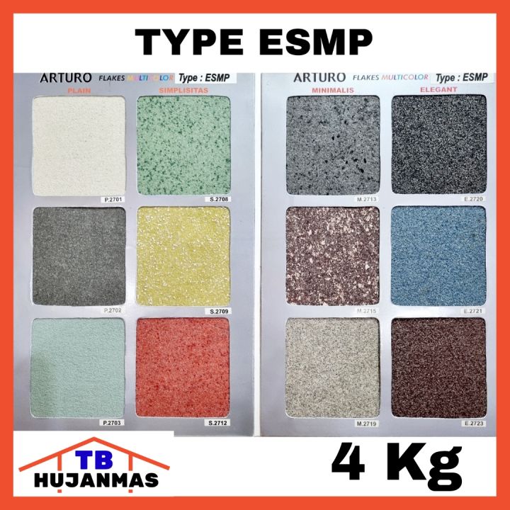 ARTURO Cat Tembok Dinding Teksture 4 Kg Tipe ESMP Flakes Multicolor ...