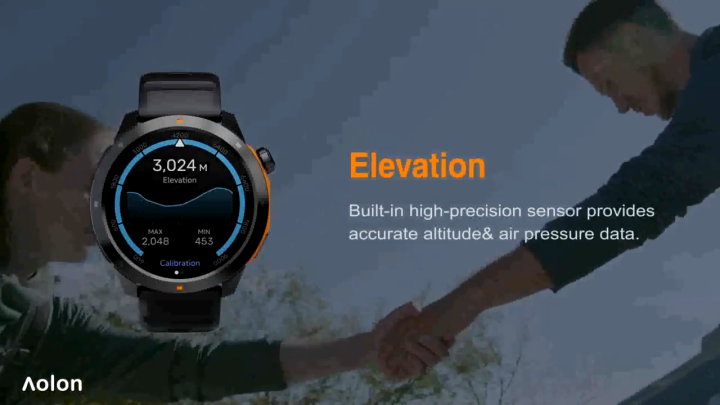 Aolon 2024 Original Navi R3 Smart Watch GPS Map Running Pace Altitude ...
