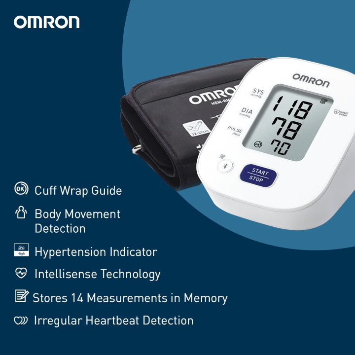 Omron HEM-7142T Automatic Upper Arm Blood Pressure Monitor BPM Digital ...