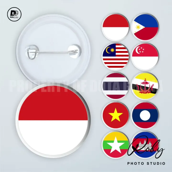 [PIN PRESS] BENDERA NEGARA ASEAN Pin Bros Aksesoris Souvenir FLAG ...