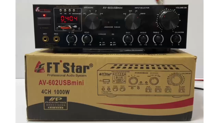 FT STAR AV-602 USB Mini 2.1 Channel 200w x 2 Karaoke Amplifier with ...