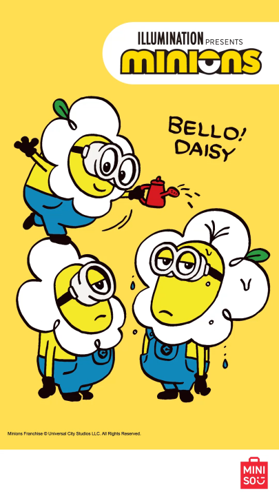 MINISO กล่องเบนโตะ กล่องเก็บอาหาร Daisy Minions Collection (1200mL ...