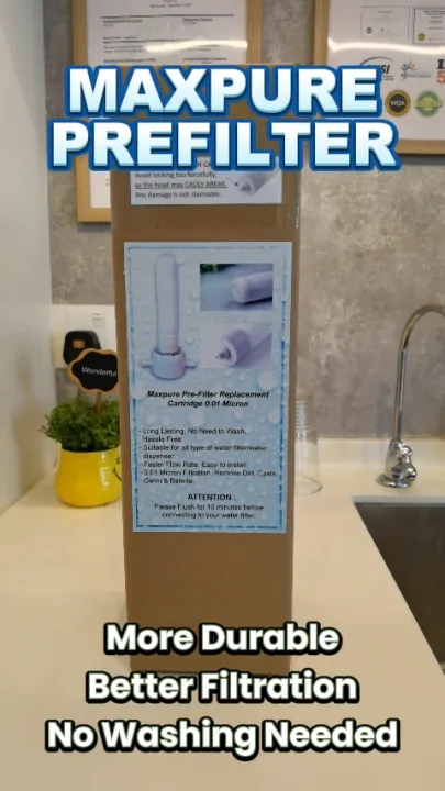 MAXPURE M-01 Pre-Filter Water Filter Compatible with Aquasana, Amway ...