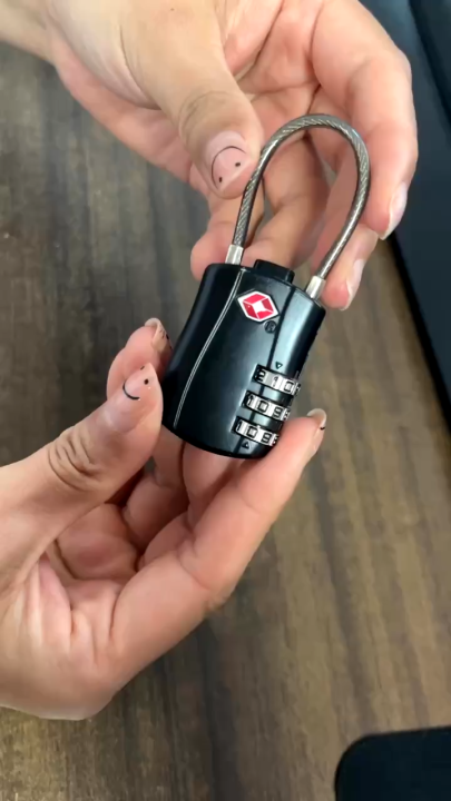 TSA Lock 3 Digit Password Padlock TSA Customs Lock For Luggage Anti ...