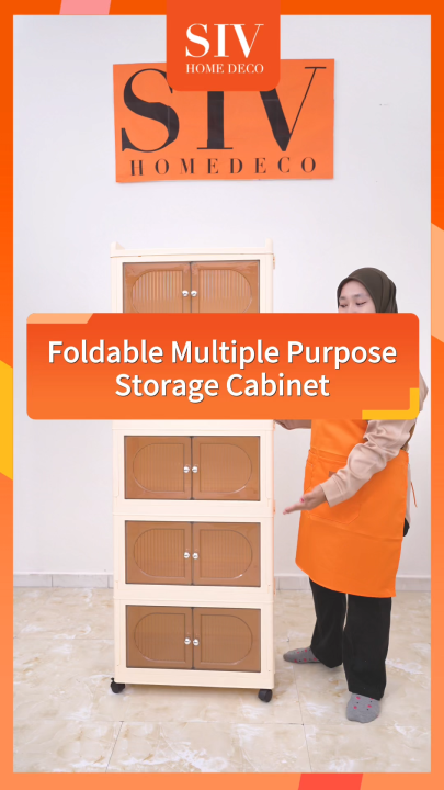 SIV 42-65cm Wide 2/3/4/5 Layers Foldable Multipurpose Double Storage ...