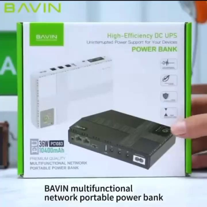 BAVIN Mini UPS Uninterrupted PowerSupply PC1083 36W 10400mAh / PC1082 ...