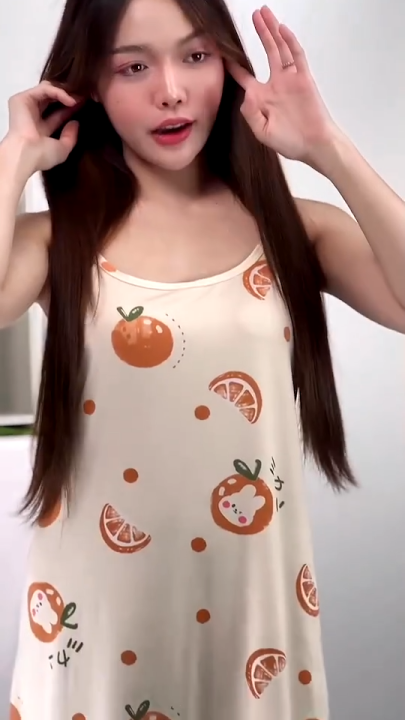 น่ารัก กระโปรง ชุดนอนสายเดี่ยวกระโปรง ผ้านิ่ม ใส่สบาย ลายพิมพ์บางเฉียบ ใส่ได้ทั้งคนผอมและคนอ้วน ...