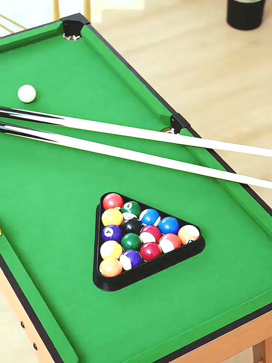 Billiards Table Set Mini Billiard Table For Kids Wooden Tabletop Pool ...